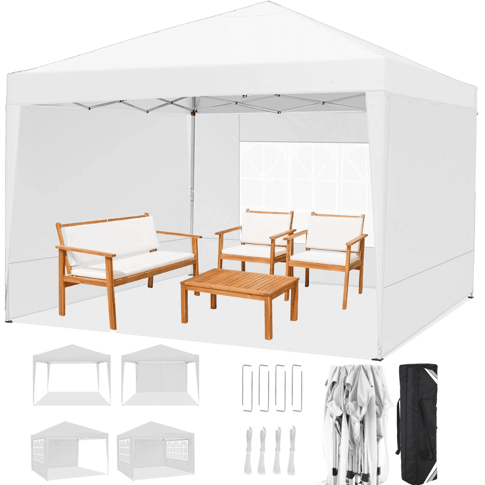 Click here for Cobizi 10x10 Pop Up Canopy With Sidewalls Waterpro... prices