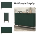 HLR Accent Cabinet with 4 Doors, 3D Pattern Farmhouse Style Sideboard ...