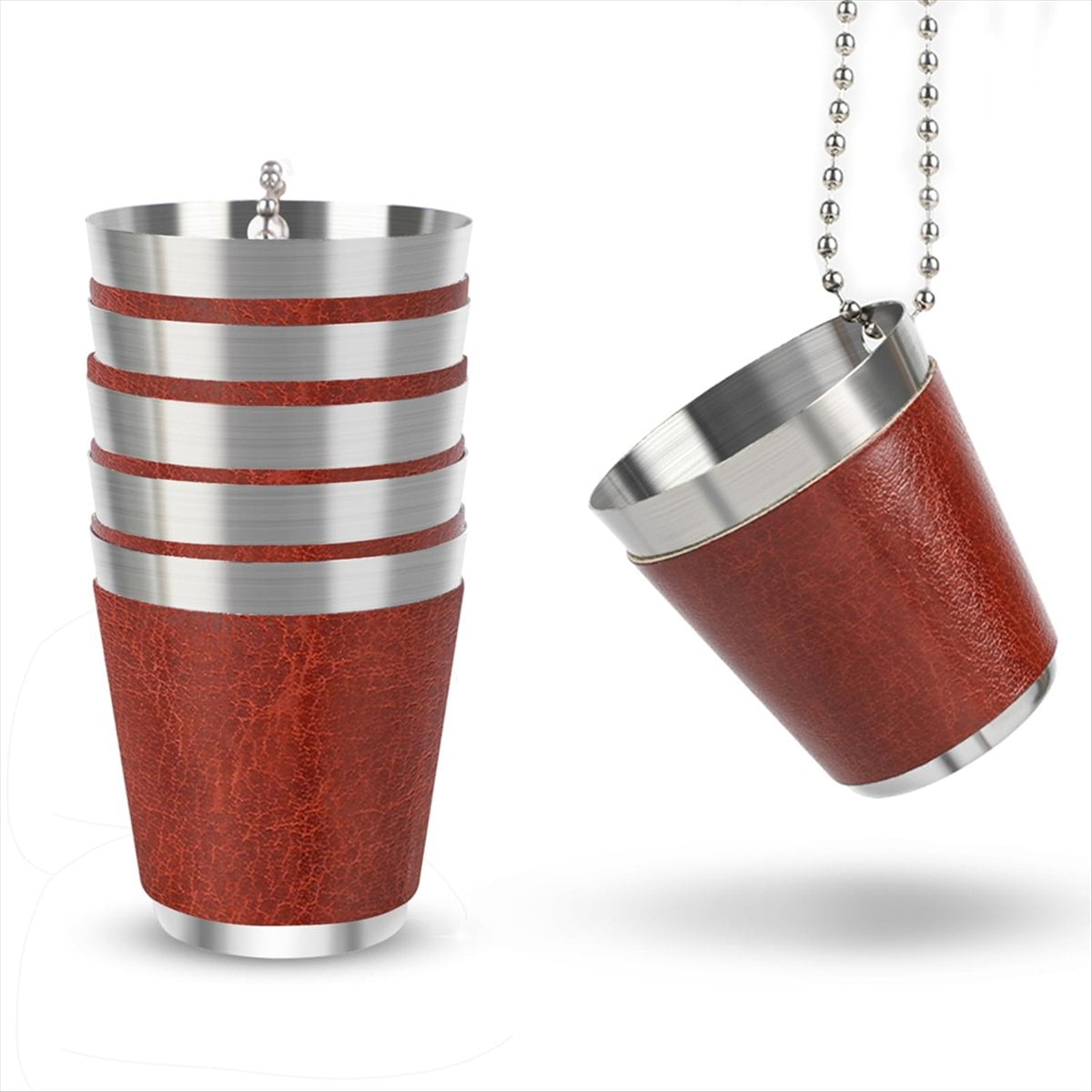 Click here for Unbranded Pack Of 6 Shot Cups Metal For Hanging Sh... prices