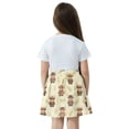 Cartoon Highland Cattle Athletic Skirt with Pockets and Built-in Shorts ...