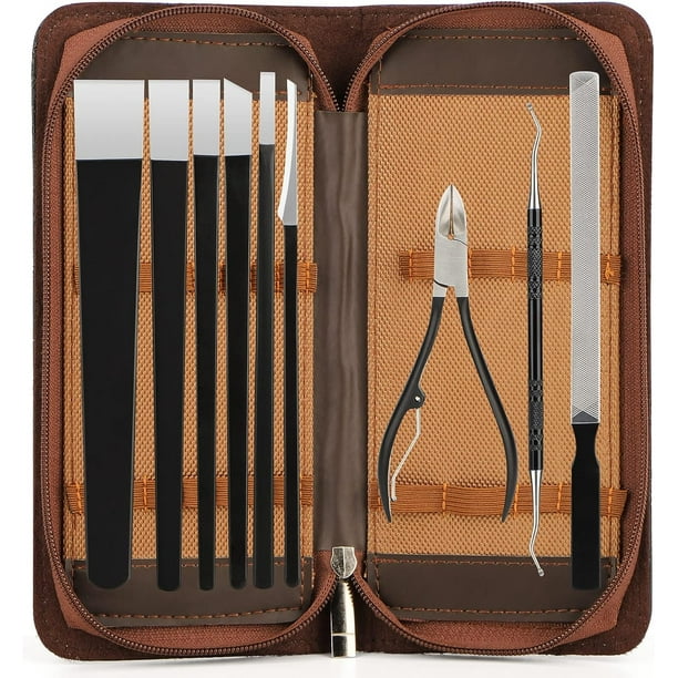 Pedicure Knife Set, 9pcs Professional High Manganese Steel Nail ...