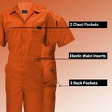 ACTIVE UNIFORMS Coveralls Workwear Men Short Sleeve Coveralls (Orange ...