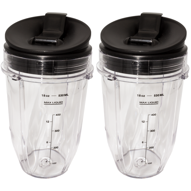 Blendin 2 Pack Small 18 Ounce Cup with Sip N Seal Flip Lids, Compatible ...