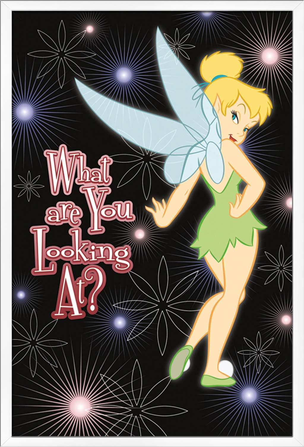Disney Tinker Bell - Look Wall Poster, 22.375" x 34", Framed - Walmart.com