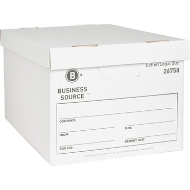 Business Source, BSN26756, Heavy Duty Letter Size Storage Box, 12 ...