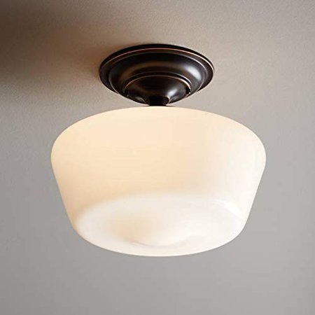 Schoolhouse Modern Farmhouse Floating Ceiling Lighting Semi-Flush Mount ...