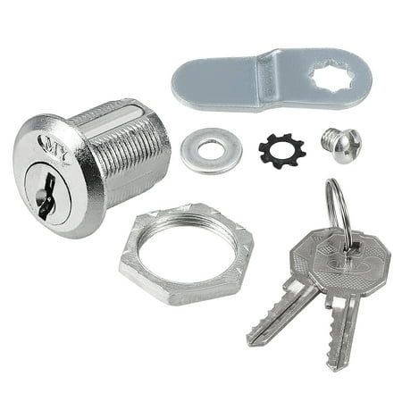 5pcs 20mm Cylinder 33mm Cam Zinc Alloy Chrome Plated Cam Lock w Key ...