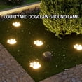 4Pieces Water Resistant Solar LED Light Dog Paws Shape Solar Landscape ...