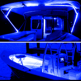 8000K Blue LED Boat Light Deck Waterproof 12v Bow Trailer Pontoon ...