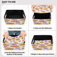 2 Pcs Foldable Felt Storage Bins Decorative Fabric Organizer Baskets ...