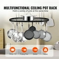 Free Shipping! SKYSHALO 32 inch Hanging Pot Rack Ceiling Mount Ceiling ...