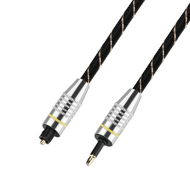 Cable de Audio óptico Toslink a miniconector 3.5mm Octpeak Negro 2m ...