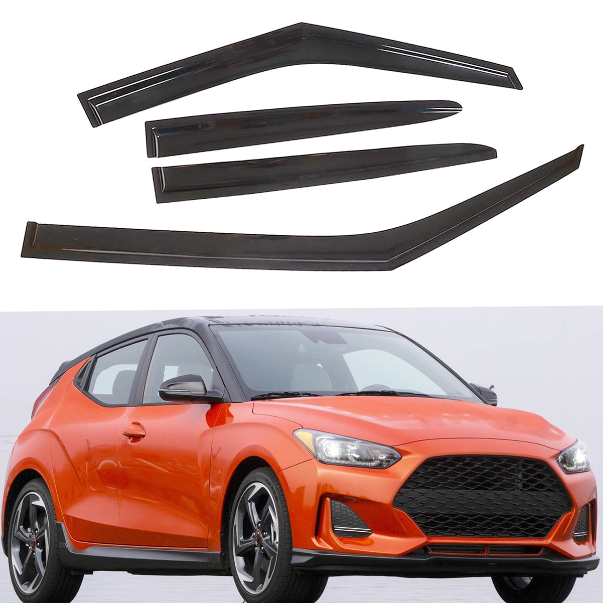 Fit for Hyundai Veloster 2011 2012 2013 2014 2015 2016 2017 Window Vent ...