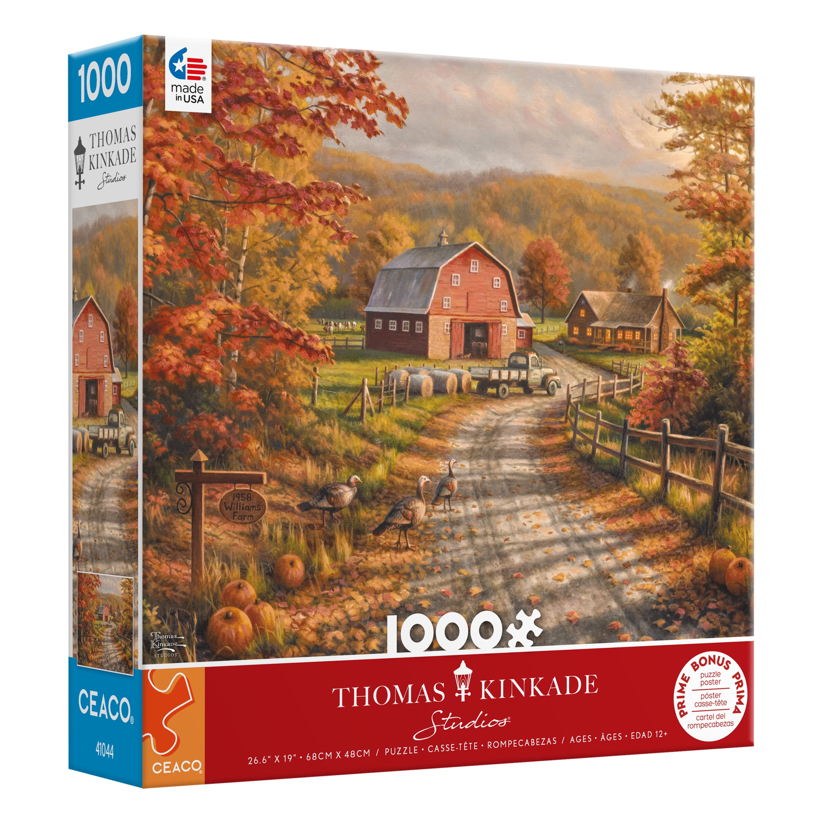 Ceaco 1000-Piece Thomas Kinkade Late Afternoon on the Farm Interlocking ...