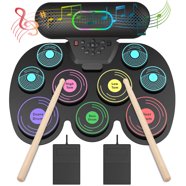 Pyle PTEDRL12 - Electronic Drum Kit - Compact Drumming Machine, Quick ...