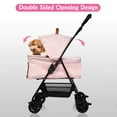 Karmas Product Pink Dog Stroller for Dogs and Cats, Lightweight ...