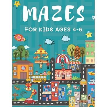 MAZES For Kids Aged 4-12: An Amazing Maze Activity Book For Kids 4-12 ...