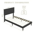 Flolinda Twin Size Upholstered Platform Bed Frame with High Headboard ...