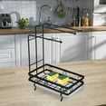 Yongwei Over Sink Dish Drainer Sponge Rack Tableware Black - Walmart.com