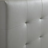 Skyline Decor Upholstered Tufted Faux Leather Platform Bed Frame with ...