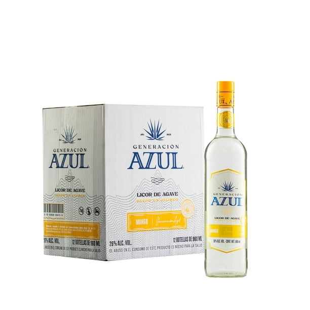 Caja Licor de Agave Generación Azul Mango 960 Ml Generación Azul Licor ...