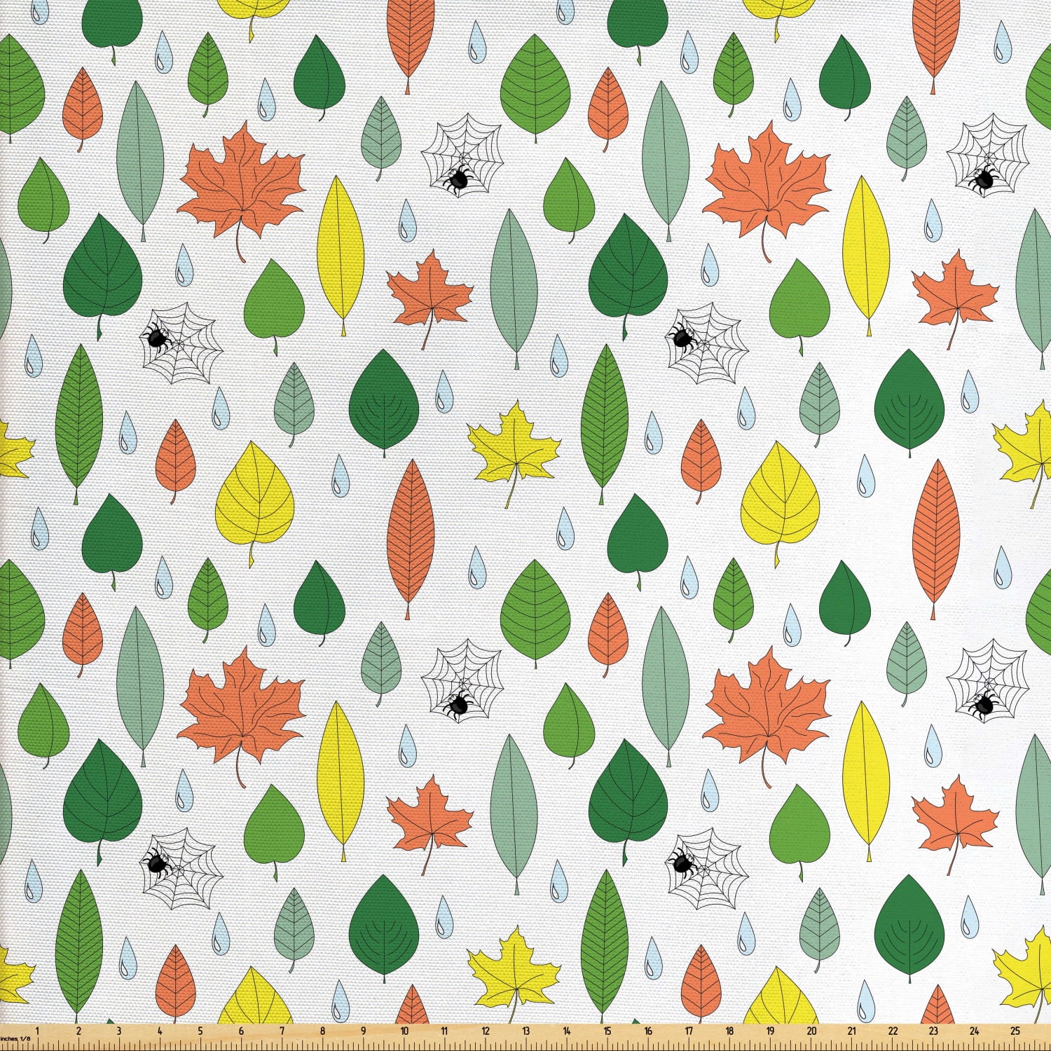 Autumn Fabric by the Yard Upholstery, Falling Leaves from Different ...