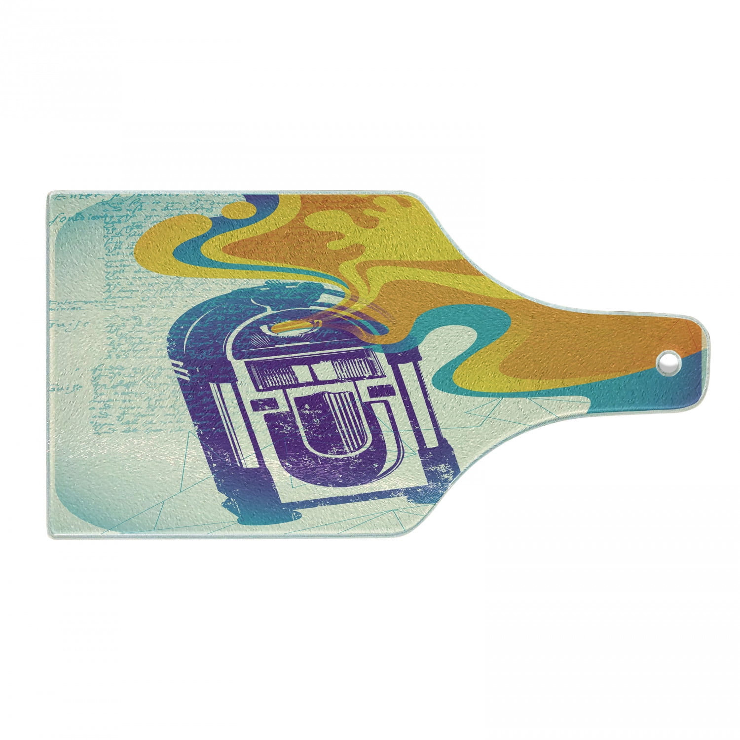 Jukebox Cutting Board, Retro Vintage Radio Music Box with Marigold ...