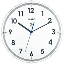 Sharp Atomic Analog Wall Clock – 10.5” Suspended Glass Face - Sets ...