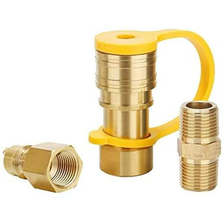 LZMY 3/8 Inch Natural Gas Quick Connect Fittings, LP Gas Propane Hose ...
