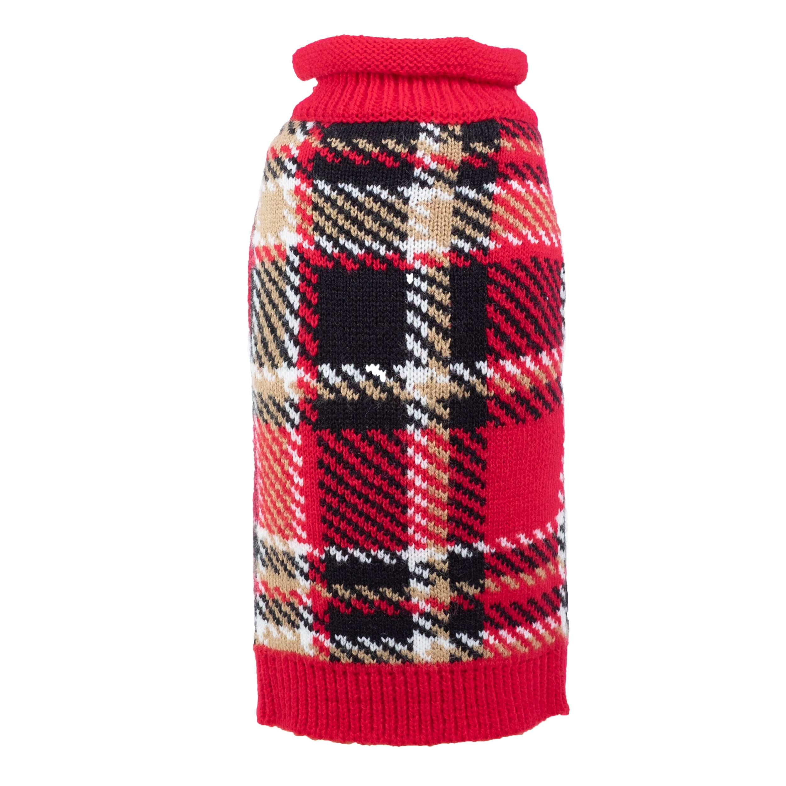 Red Plaid Sweater - Walmart.com