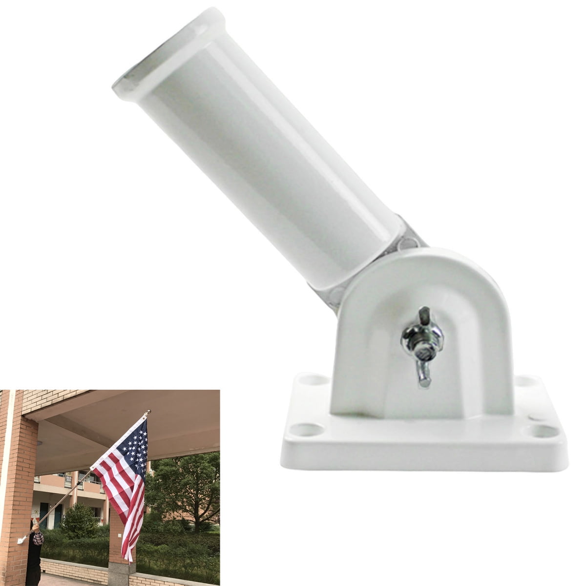 Limei Flag Pole Holder Flagpole Bracket, Multi-Position Mounting ...