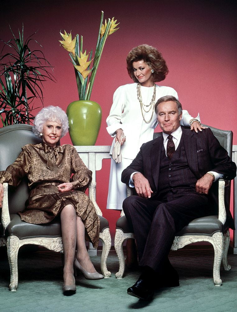 The Colbys, Barbara Stanwyck, Stephanie Beacham, Charlton Heston, 1985 ...