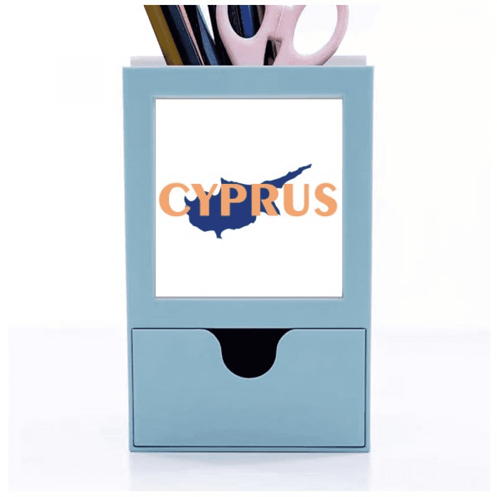 cyprus euan map tourism Desk Supplies Organizer Pen Holder Card ...