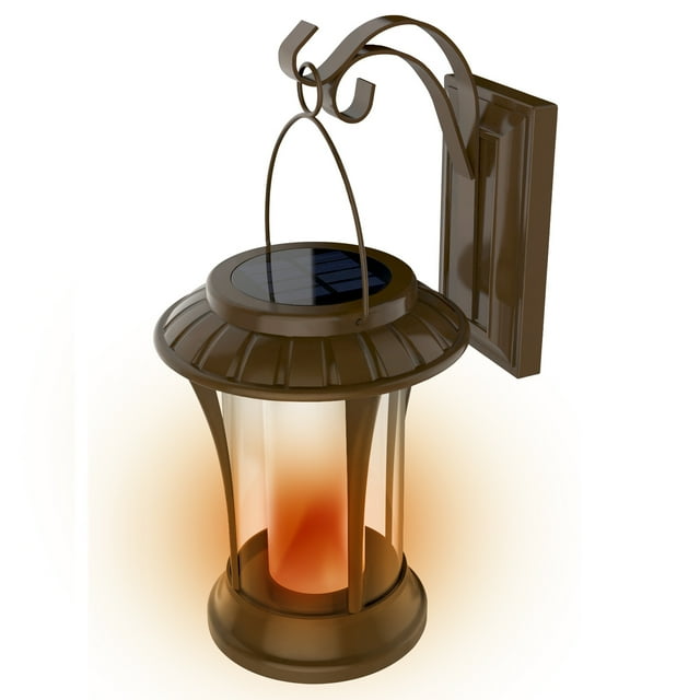 Ecothink 2-in-1 Copper 48-LED Solar Flame Lantern, 20-Lumen LED Light ...
