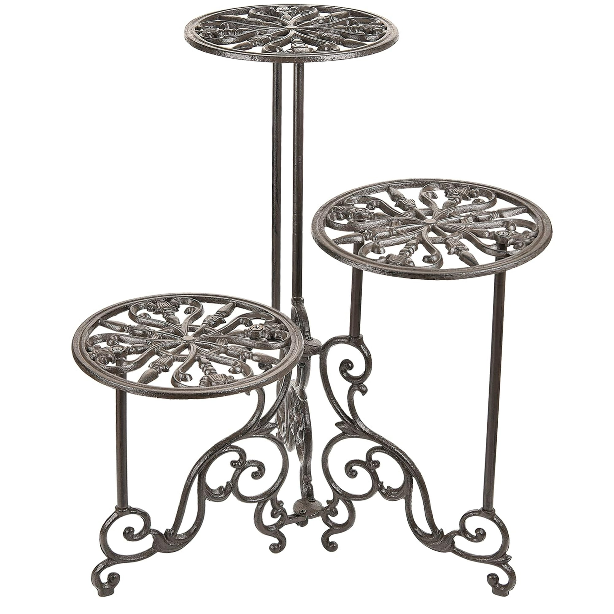 Click here for Sungmor Heavy Duty Cast Iron Plant Stand  3 Tier F... prices