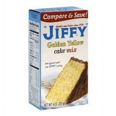 JIFFY Golden Yellow Cake Mix, Quality Food, Sugar Added, Cholesterol ...