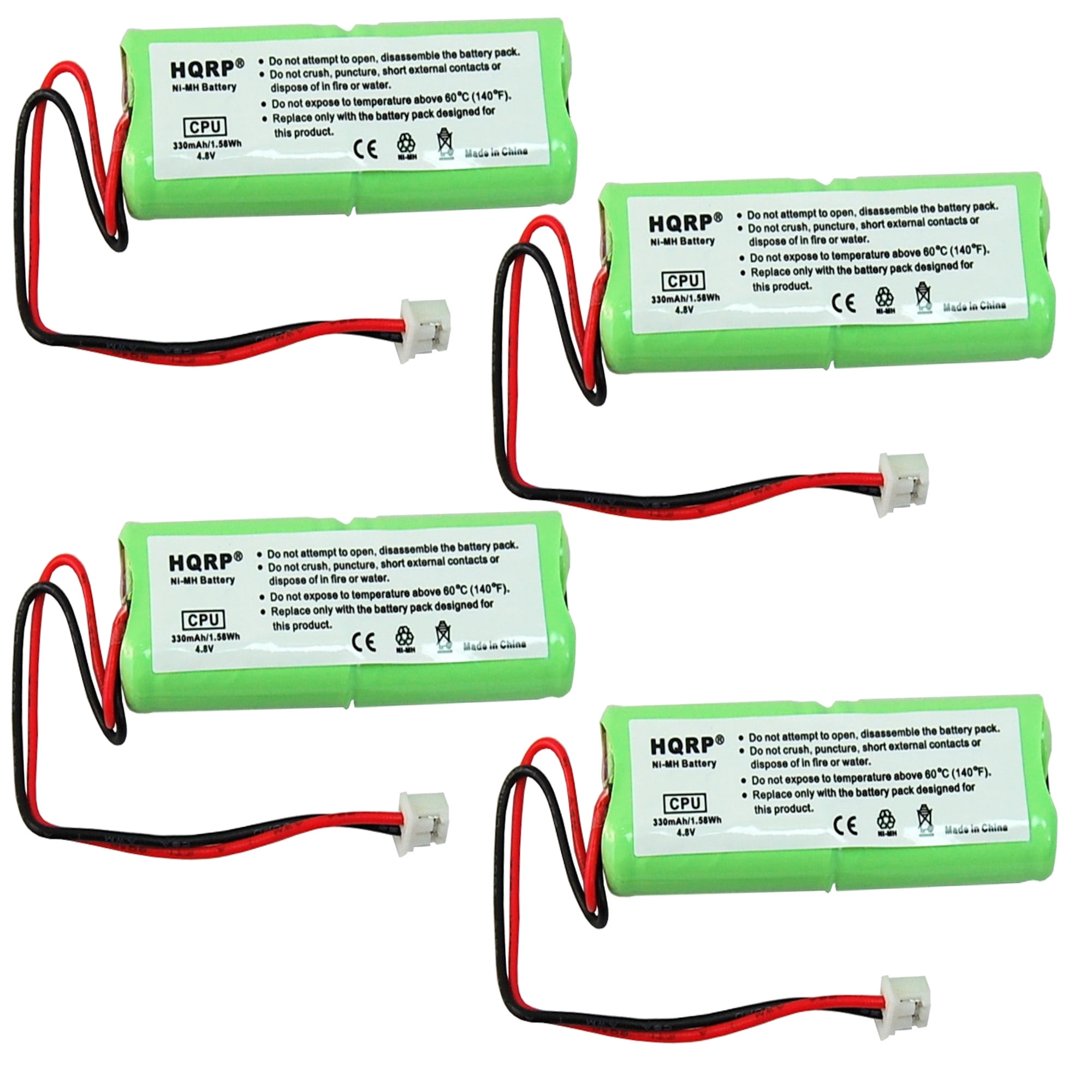 HQRP 4-Pack Battery Compatible with Dt-Systems EDT 100, EDT 102, EDT ...