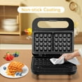 GPED Waffle Maker 2 Slices Compact with Indicator Lights, Cool Touch ...