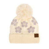 CC Chenille Daisy Pattern Beanie - Walmart.com