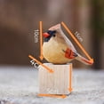 Small Carved Wooden Northern Cardinal Figurines, Handmade Female ...