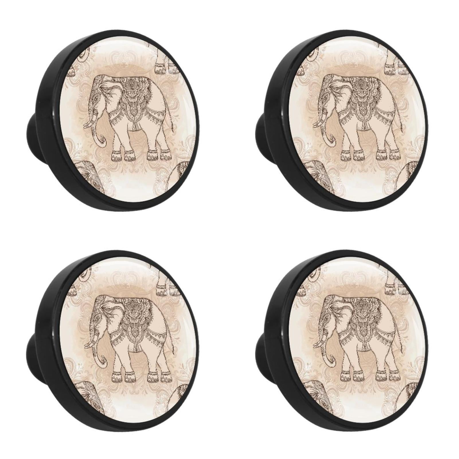 4 Pcs Elephant Knobs for Kitchen Cabinet Cupboard Dresser Bookcase ...