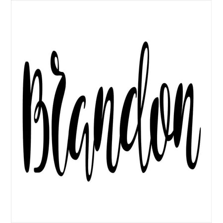 Brandon Twin Size Duvet Cover Set, Widespread Name Design with ...