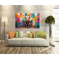VELVET Large Cow Pictures Wall Art Abstract Animals Painting Canvas ...