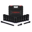 CASOMAN 1/2" Drive Master Socket Set, 36 Pc SAE/Metric, w/ Extension ...