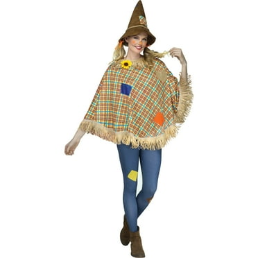 Halloween Themed Adult Candy Corn Poncho Costume - Walmart.com
