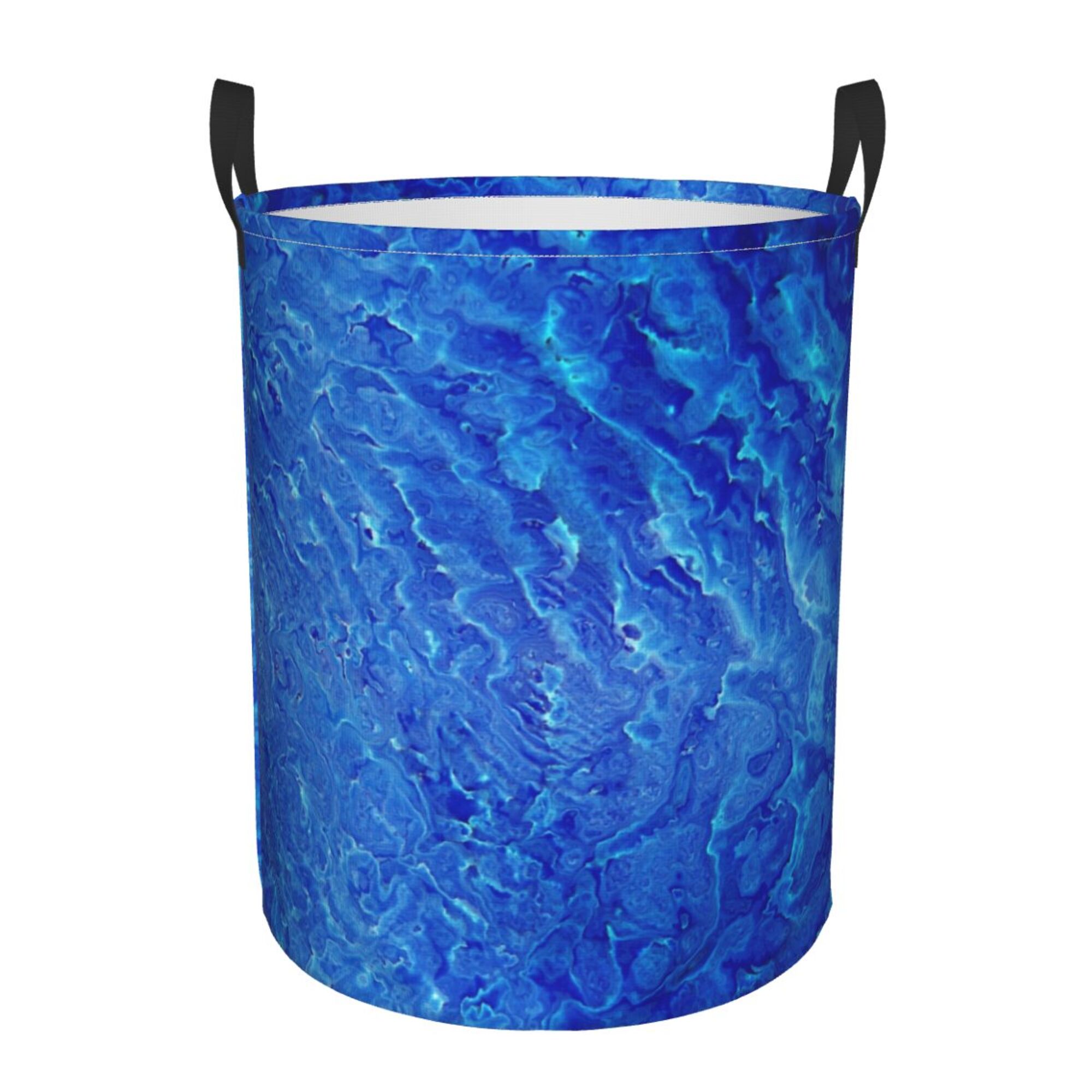 LNWH Laundry Basket, Blue Watercolor Pattern Foldable Laundry Hamper ...