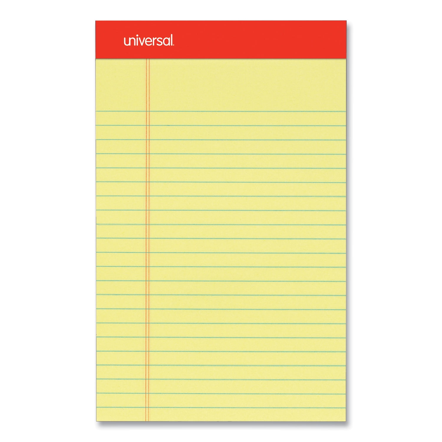 Universal Perforated Ruled Writing Pad, Narrow Rule, 5 x 8, Canary, 50 ...