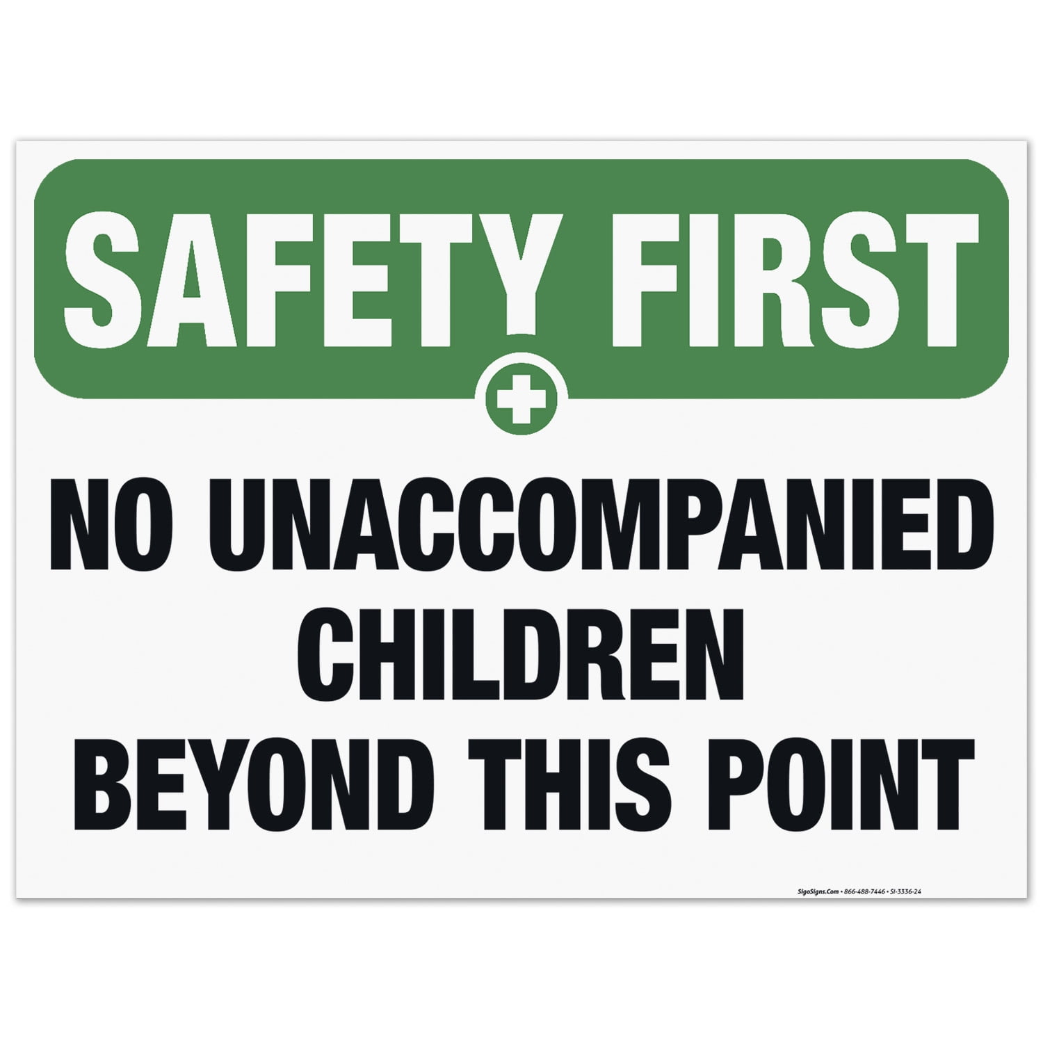 Safety First No Unaccompanied Children Beyond This Point Pool Sign ...