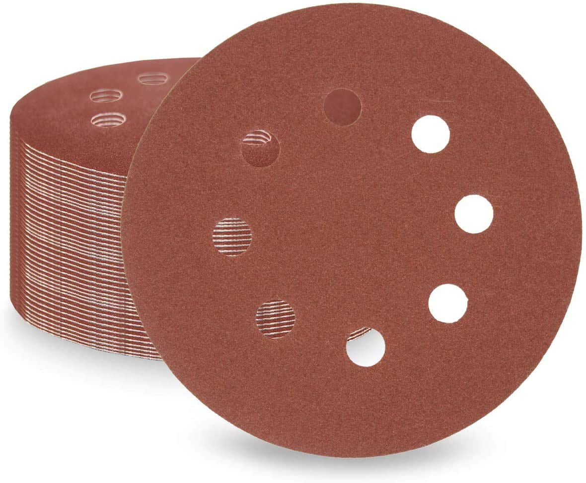 800 Grit Sanding Discs 50 pcs, 125mm Sanding Sheets 5in 8 Holes Pads ...