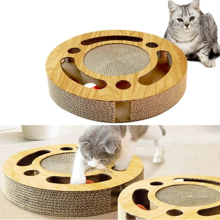 YDJKET Scratching Post with Bell Balls Cat Scratcher Round Size ...